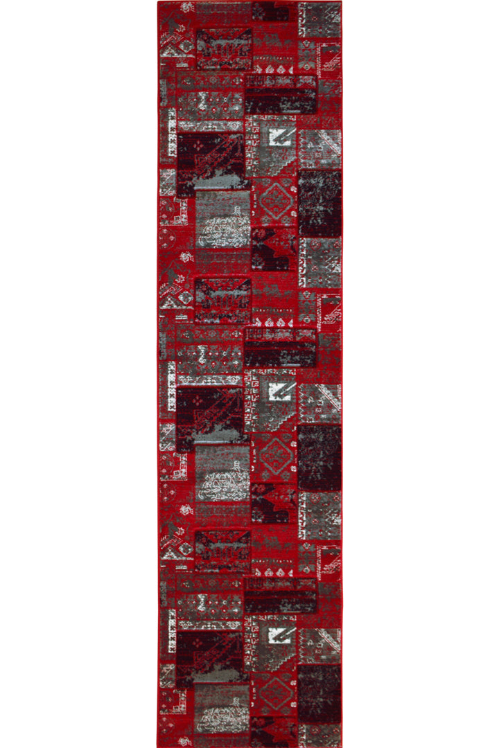 Patchworks Contemporary Abstract Rug 2673-Red | Buy Rugs Online | Cyrus ...