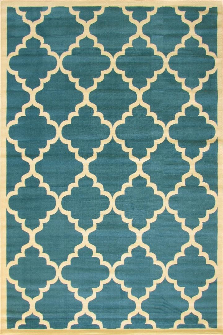 Bello Modern Trellis Design Rug 3307-Blue | Buy Rugs Online | Cyrus Rugs