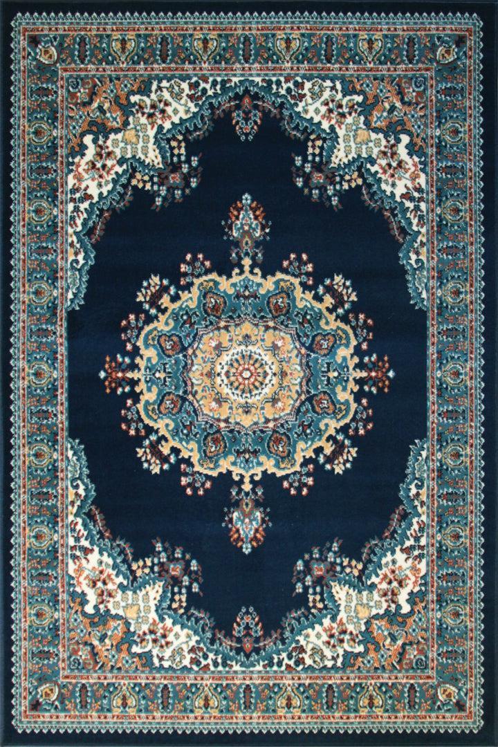 Gino Traditional Medallion Rug 99-NAVY | Buy Rugs Online | 200x200cm ...