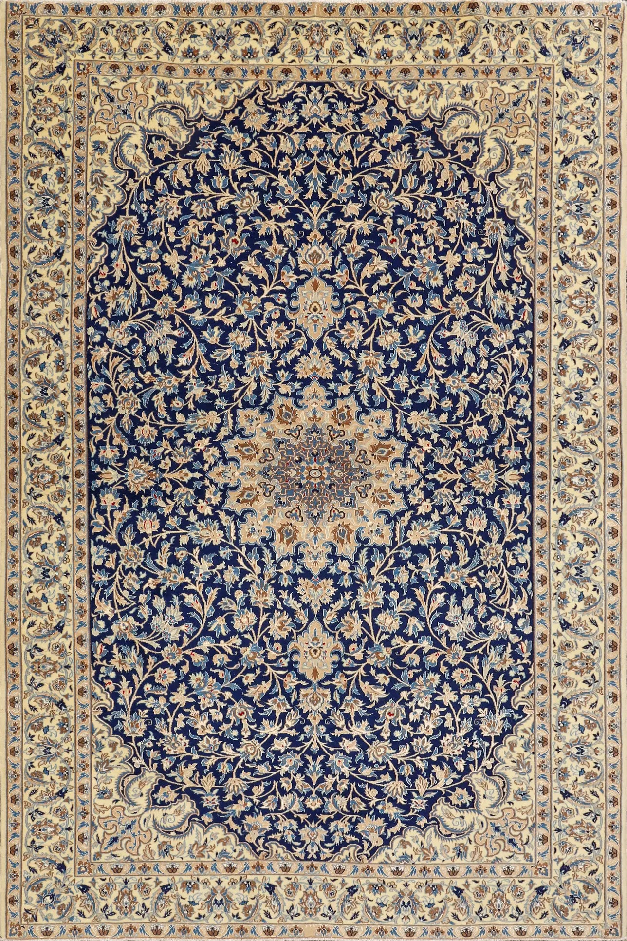 Nain Hand Knotted Wool & Silk Persian Rug 295x185 cm | Buy Rugs Online ...