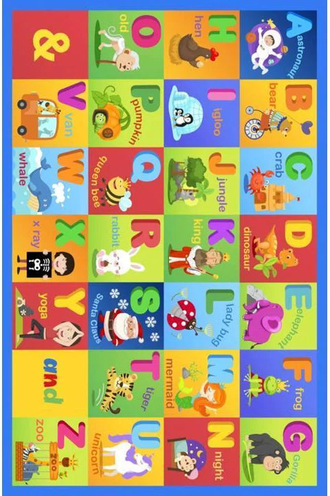 Play Kids rug - ABC Multi | Buy Rugs Online | 200x133cm | Cyrus Rugs