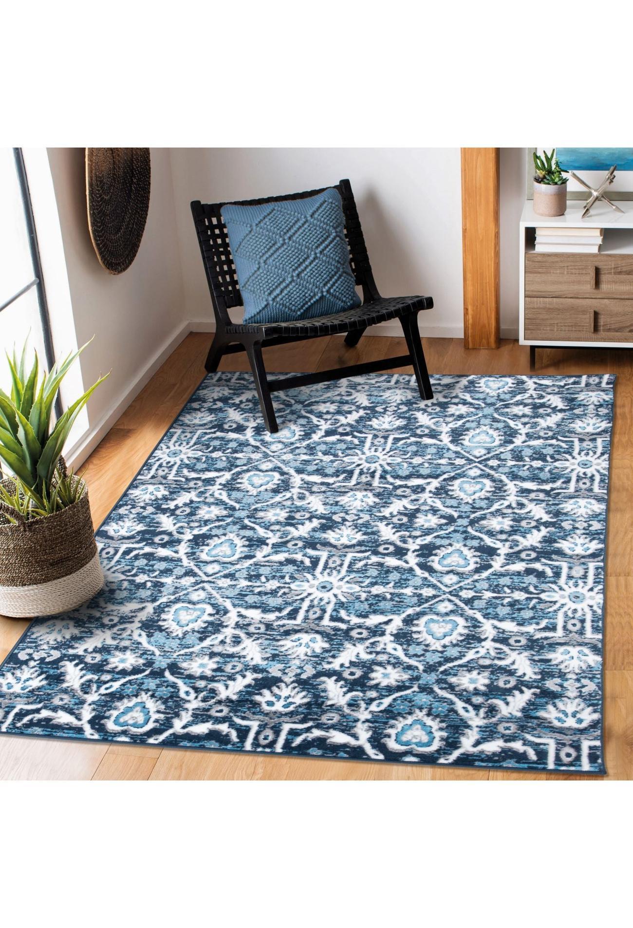 Tokyo Distressed Rug 2718A-D.Blue-Blue | Buy Rugs Online | Cyrus Rugs