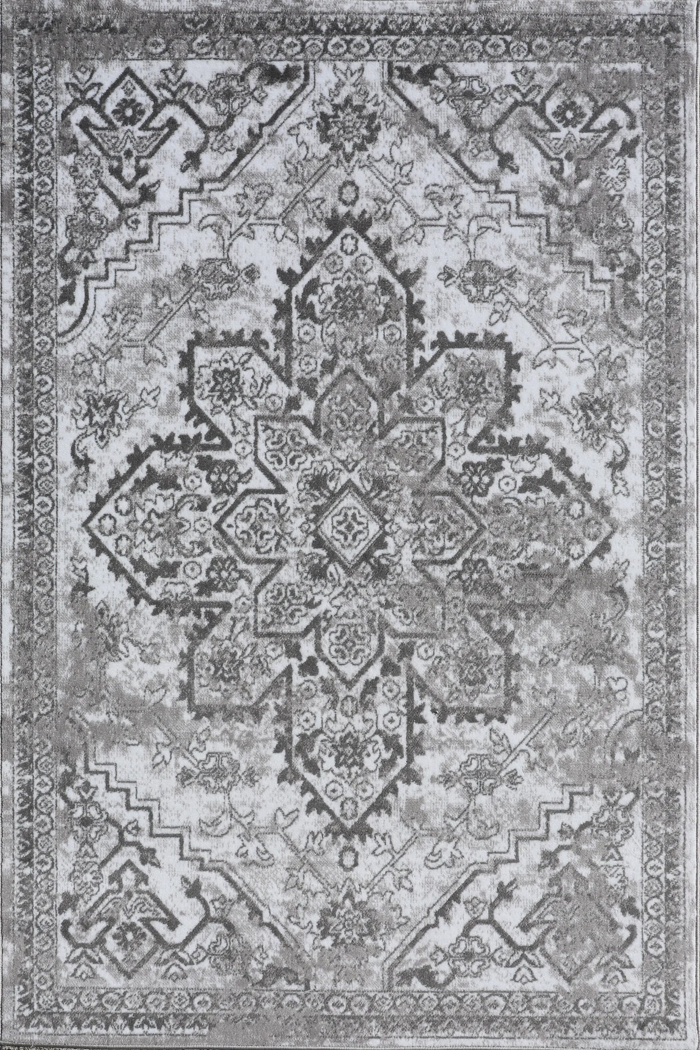 Tokyo Distressed Rug 2671A-D.Grey-L.Grey | Buy Rugs Online | Cyrus Rugs