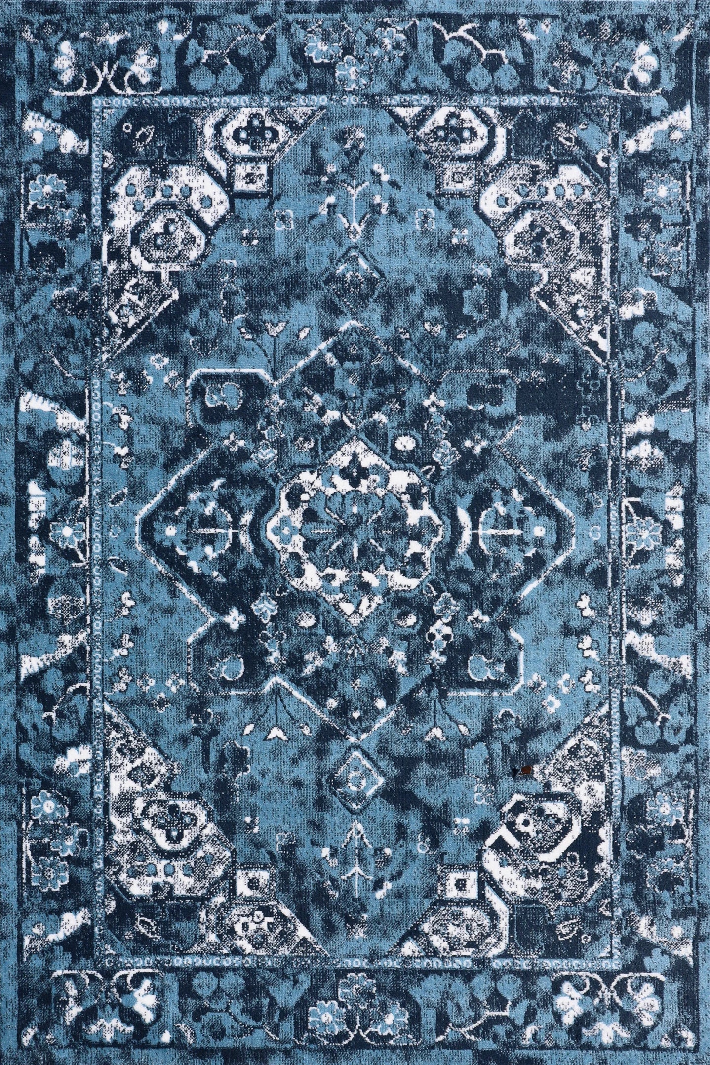 Tokyo Distressed Rug 2674A-D.Blue-Blue | Buy Rugs Online | Cyrus Rugs