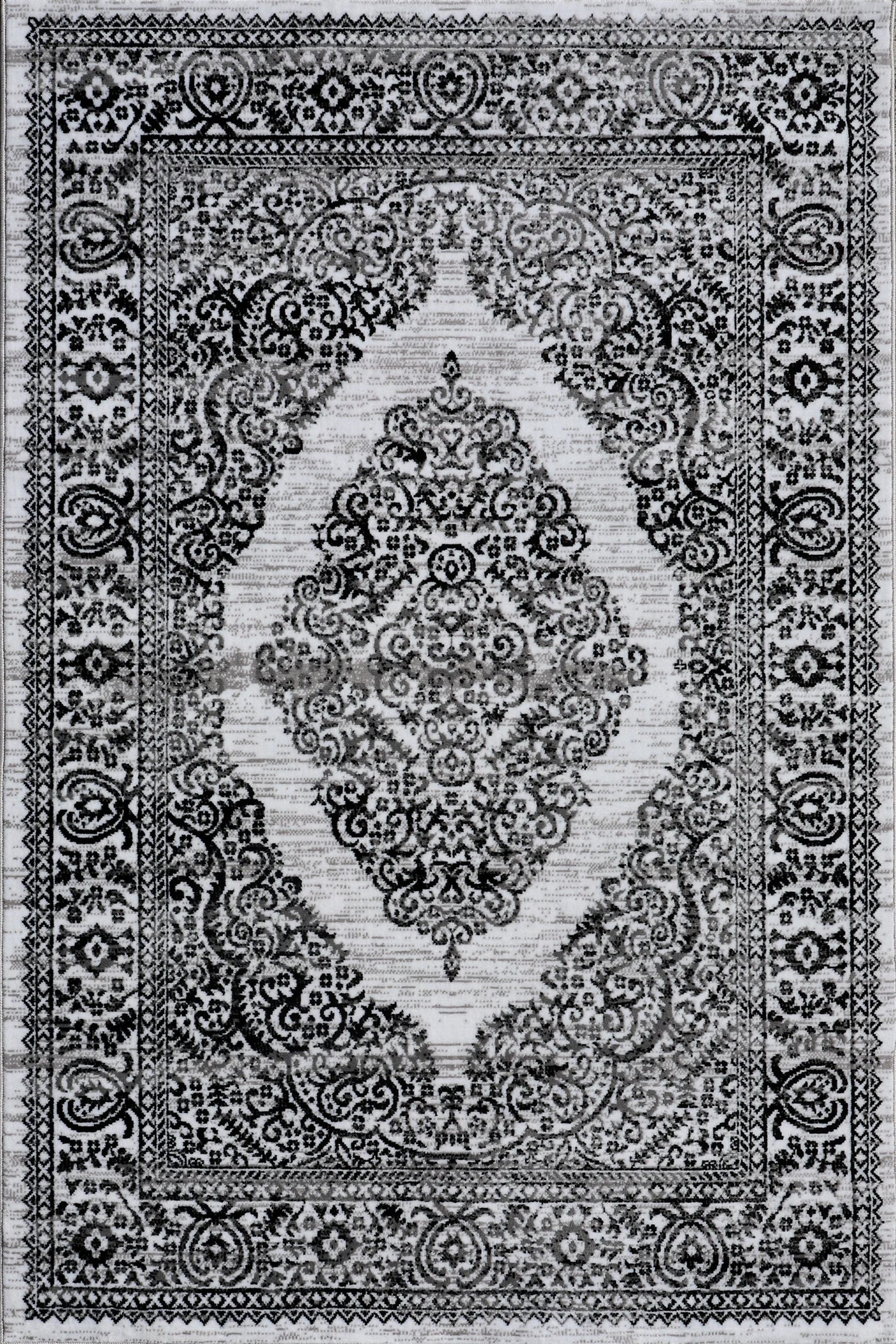 Tokyo Traditional Rug 3303A-D.Grey-L.Grey | Buy Rugs Online | Cyrus Rugs