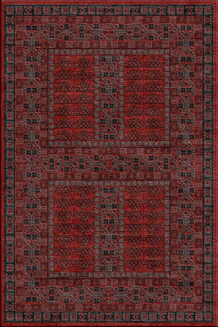 Vintage Geometric Traditional Rug 0W146-Red-Red | Buy Rugs Online ...