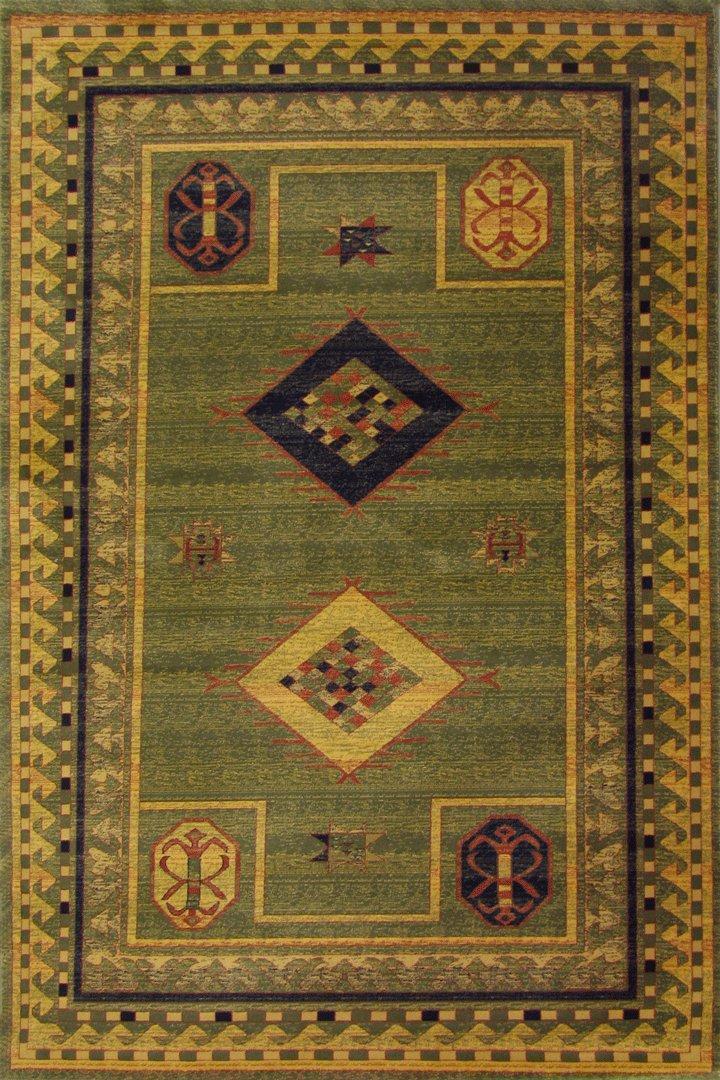 Classic Treasure Traditional Geometric Rug UBL2A-Green | Buy Rugs ...